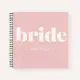 Simple Minimalist Modern Personalized Blush Bride Notebook | Zazzle