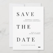 Simple minimalist modern typography wedding save the date | Zazzle