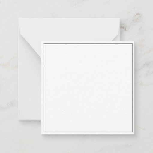 Simple Minimalist Monogram Initials Custom Name Note Card Zazzle
