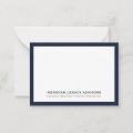 Simple Minimalist Navy Blue Note Card | Zazzle