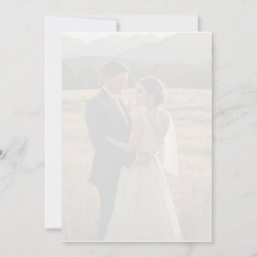 Simple Minimalist Overlay Photo Wedding Invitation | Zazzle
