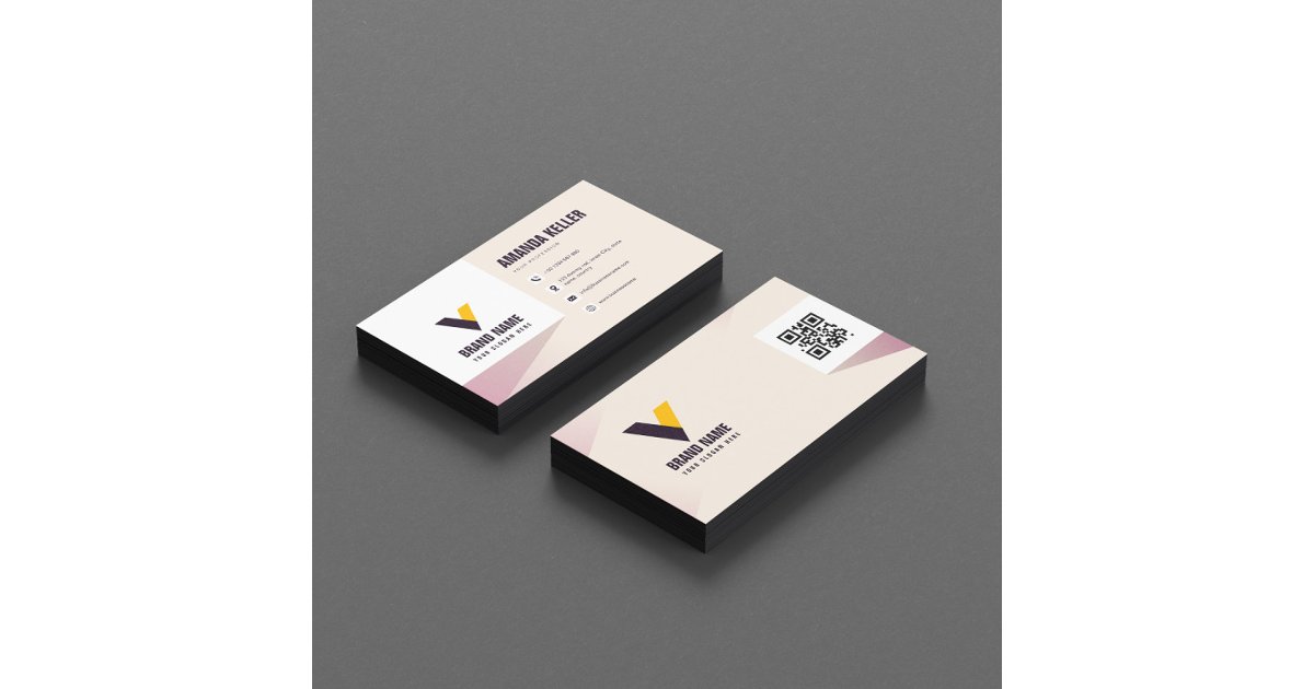 Simple Minimalist Peach Business Card | Zazzle