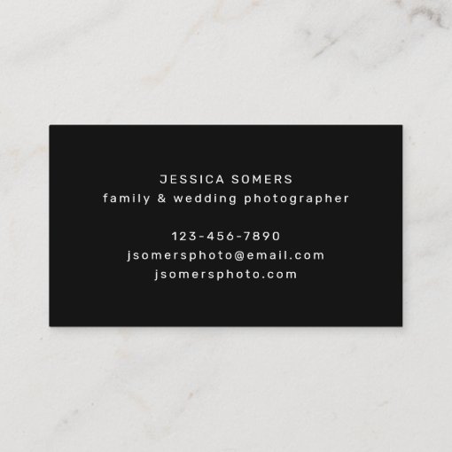 simple minimalist photo photographer business card | Zazzle