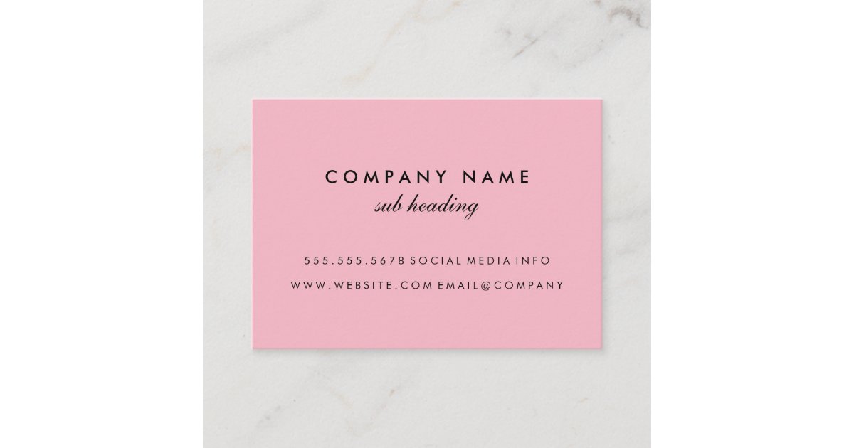 Simple Minimalist Pink Discount Card | Zazzle