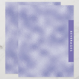 Simple Minimalist Purple Foil Recipe Divider | Zazzle