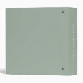 Simple Minimalist Script Sage Green Personalized 3 Ring Binder | Zazzle