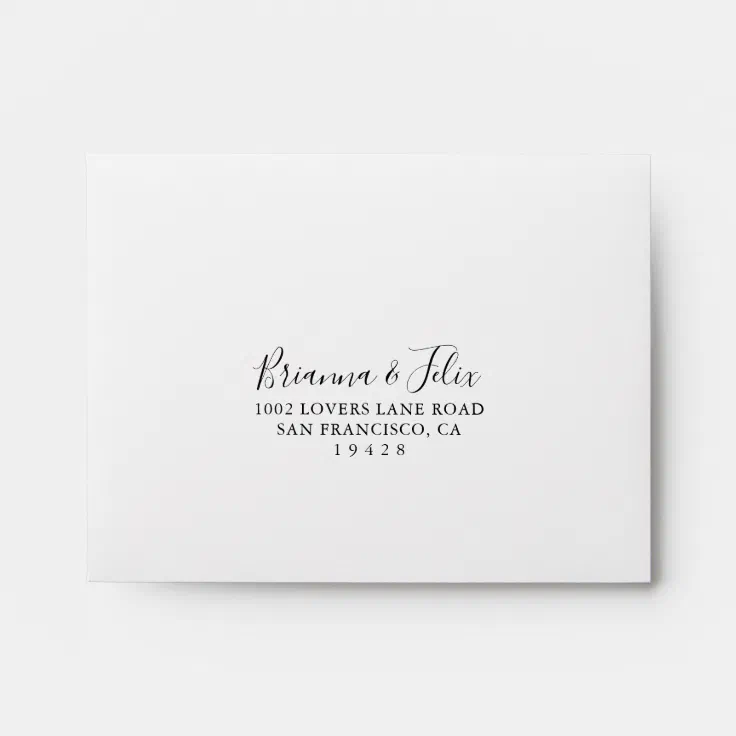 Simple Minimalist Self-Addressed RSVP Envelope | Zazzle