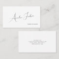 Simple minimalist signature script business card | Zazzle