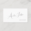 Simple minimalist signature script business card | Zazzle