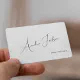 Simple minimalist signature script business card | Zazzle