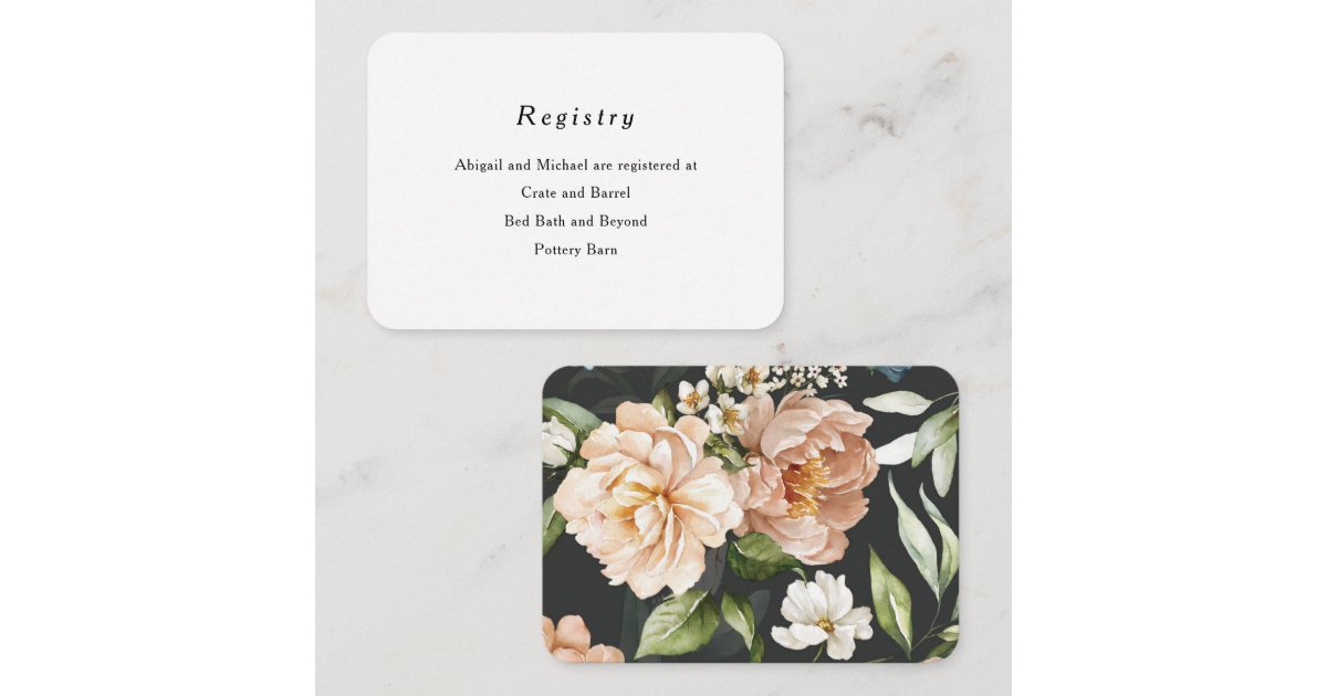 Simple minimalist small wedding details card | Zazzle