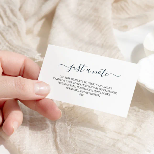 Simple Minimalist Wedding Insert Enclosure Card | Zazzle