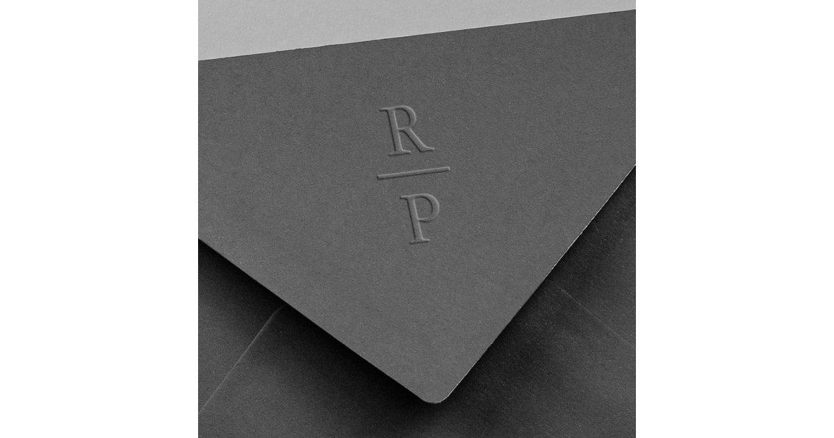 Simple Minimalist Wedding Monogram Envelope Embosser | Zazzle