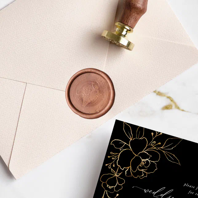 Simple Minimalist Wedding o Party Thick Monogram 3 Wax Seal Stamp | Zazzle