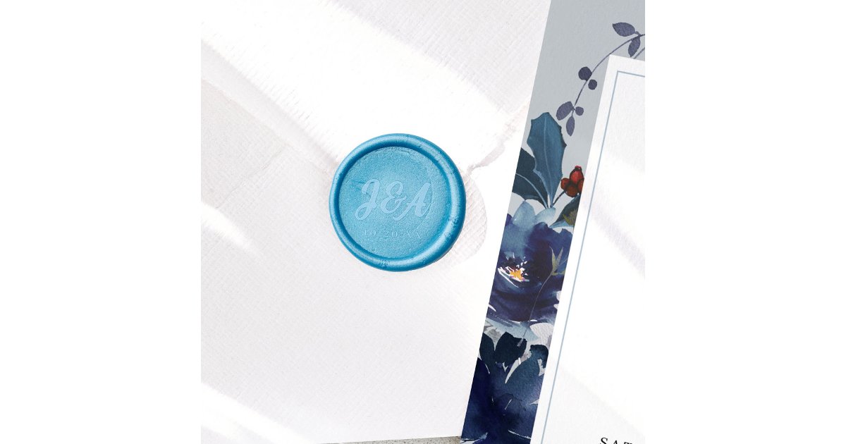 Simple Minimalist Wedding o Party Thick Monogram Wax Seal Stamp | Zazzle