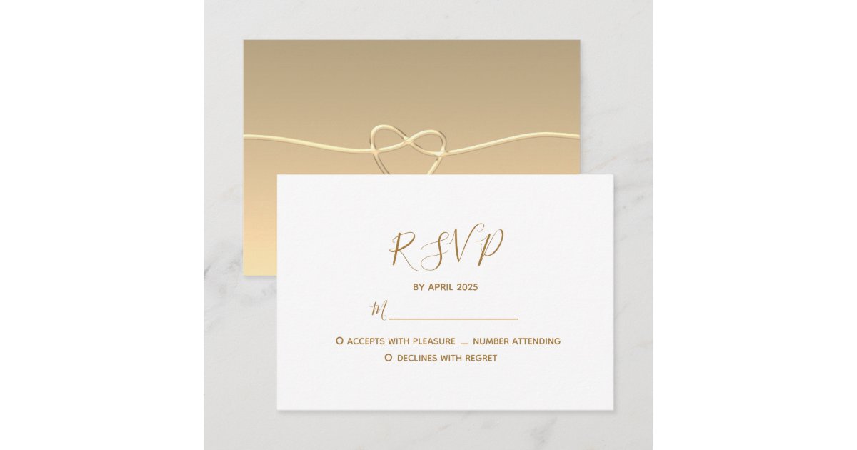 Simple Minimalist Wedding RSVP Card | Zazzle