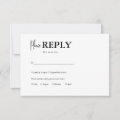 Simple Minimalist Wedding RSVP Card | Zazzle