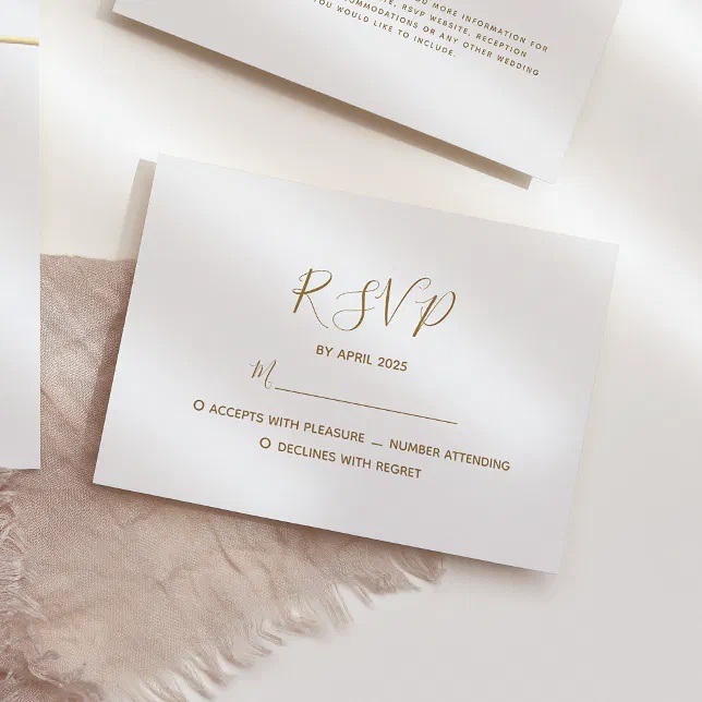 Simple Minimalist Wedding RSVP Card | Zazzle
