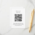 Simple Minimalist Wedding RSVP with QR code Enclosure Card | Zazzle