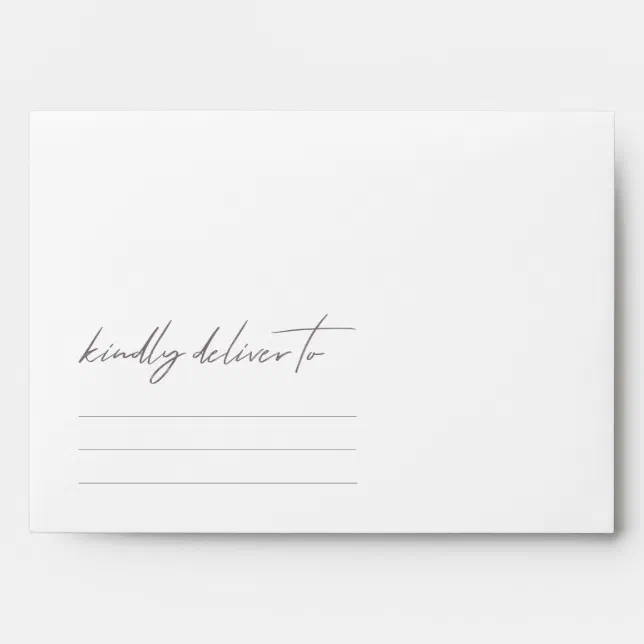 Simple Minimalist White Classic Envelope | Zazzle