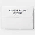 Simple Minimalist White Return Address Envelope | Zazzle