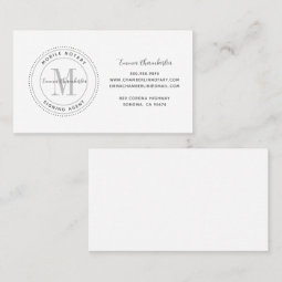 Simple Mobile Notary Stamp Notary Signing Agent Business Card | Zazzle