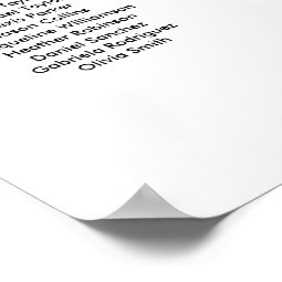 Simple Modern 6 Table Seating Chart | Zazzle