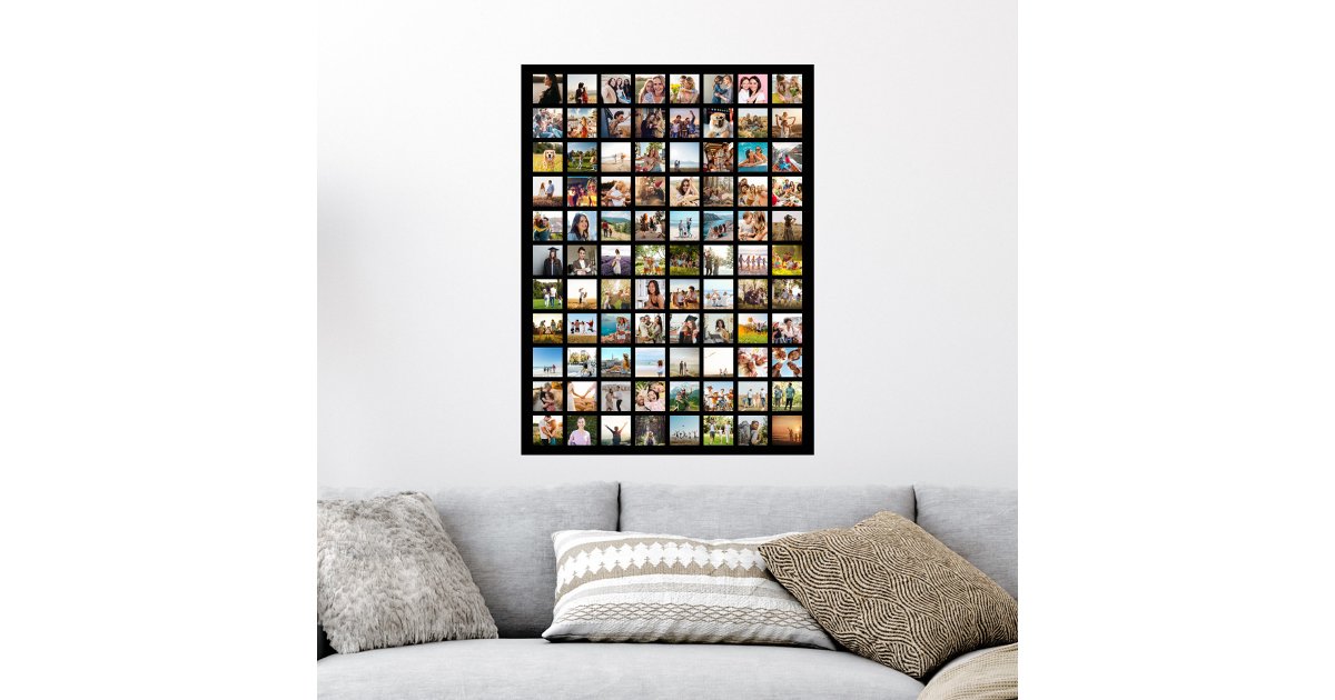 Simple Modern 88 Photo Collage Poster | Zazzle