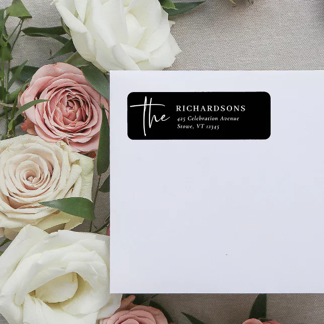 Simple Modern and Minimalist | Black Label | Zazzle