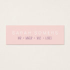 Minimalistic is Sweet Light Pink Linen Look Business Card | Zazzle.com