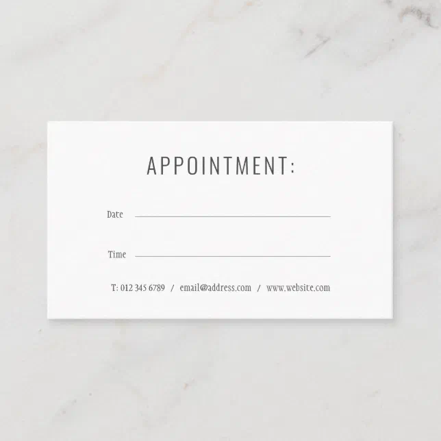 Simple Modern Appointment | 2021 Calendar Card | Zazzle
