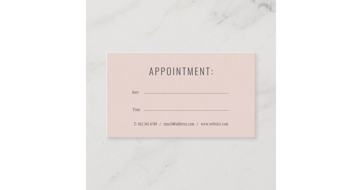 Simple Modern Appointment Card | Zazzle