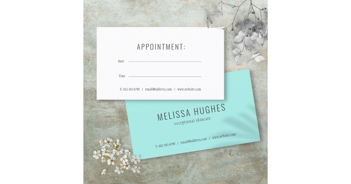 Simple Modern Appointment Card | Zazzle