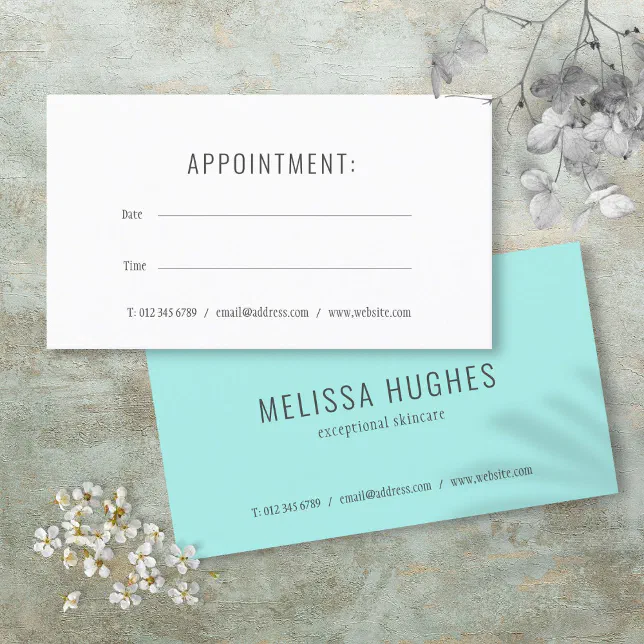 Simple Modern Appointment Card | Zazzle