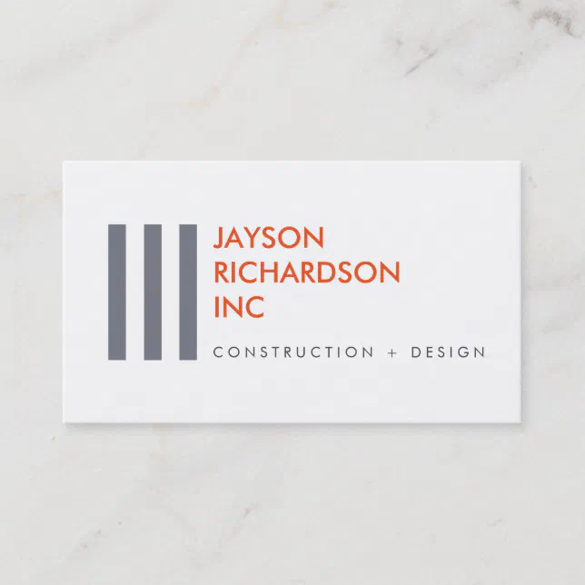 Simple Modern Architecture, Construction, Design 1 Business Card | Zazzle