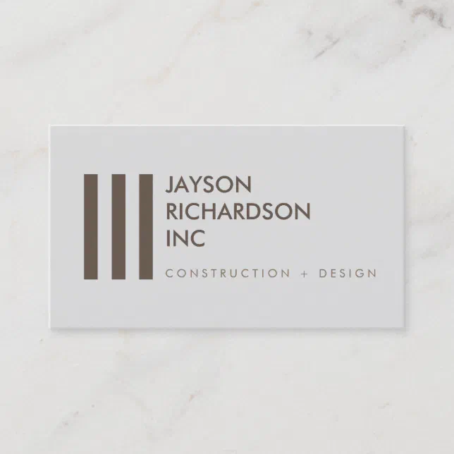 Simple Modern Architecture, Construction, Design 3 Business Card | Zazzle