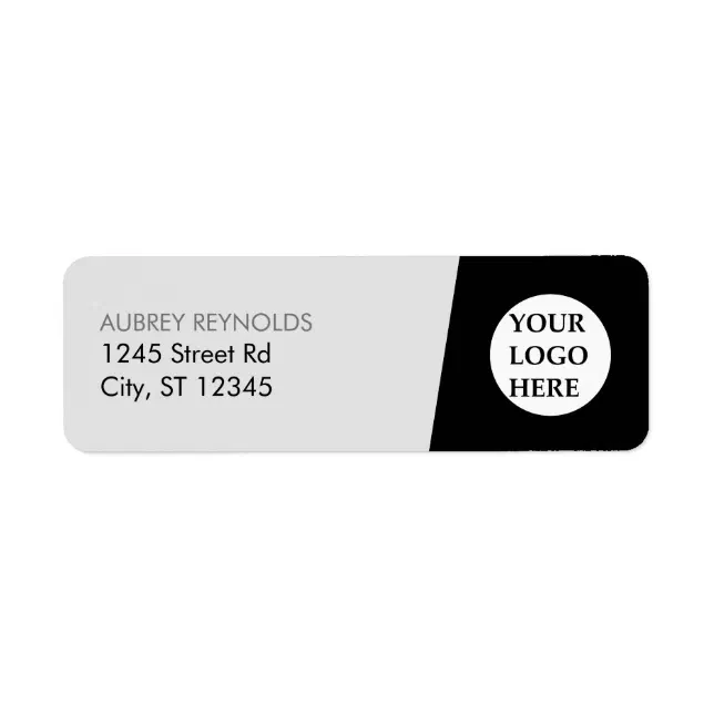 Simple Modern Black And White Professional Address Label | Zazzle