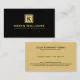 Simple Modern Black & Gold Geometric Accent Business Card | Zazzle