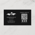 Simple Modern Black Tattoo Artist Dragon QR Code Business Card | Zazzle