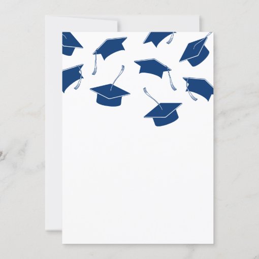 Simple Modern Blue Graduation Party Invitations | Zazzle