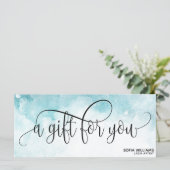 Simple Modern Blue watercolor sky Gift Card | Zazzle