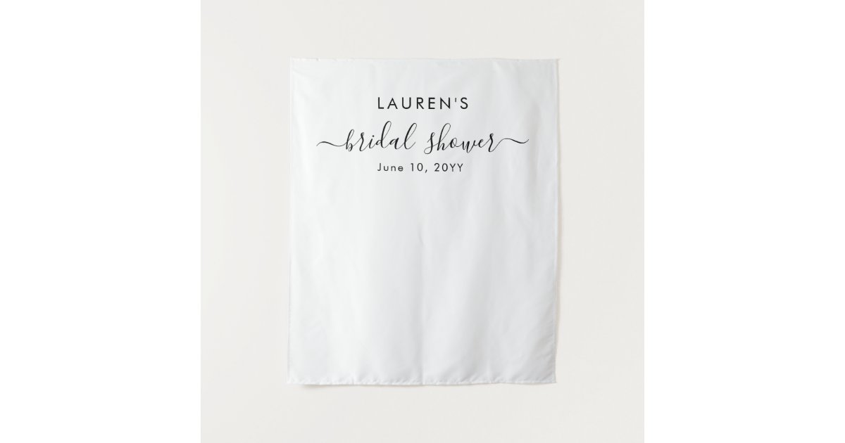 Simple Modern Bridal Shower backdrop | Zazzle