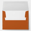 Simple Modern Burnt Orange Wedding Envelope | Zazzle