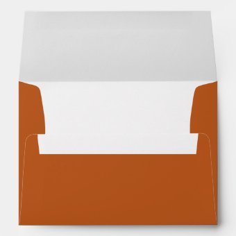 Simple Modern Burnt Orange Wedding Envelope | Zazzle