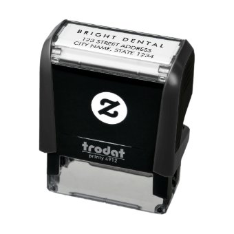 Simple Modern Business Address Self-inking Stamp | Zazzle