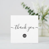 Simple modern business custom logo thank you card | Zazzle