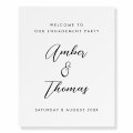 Elegant Calligraphy Finally Engagement Party Sign | Zazzle