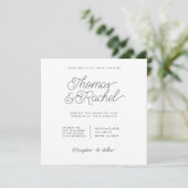 Simple Modern Calligraphy Wedding Invitation | Zazzle