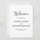 Simple Modern Calligraphy Wedding Program | Zazzle