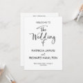 Simple Modern Calligraphy Wedding Program | Zazzle
